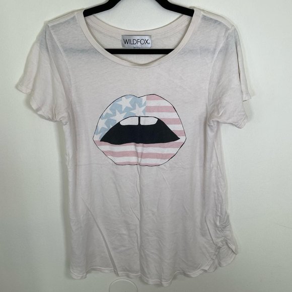 Wildfox | Tops | Wildfox Couture American Flag Lips Tee | Poshmark